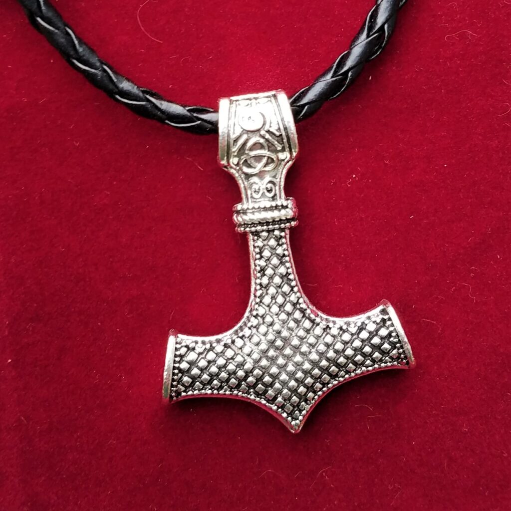 Thor's Hammer (Called Mjölnir) Pendant with Leatherette Necklace Viking ...