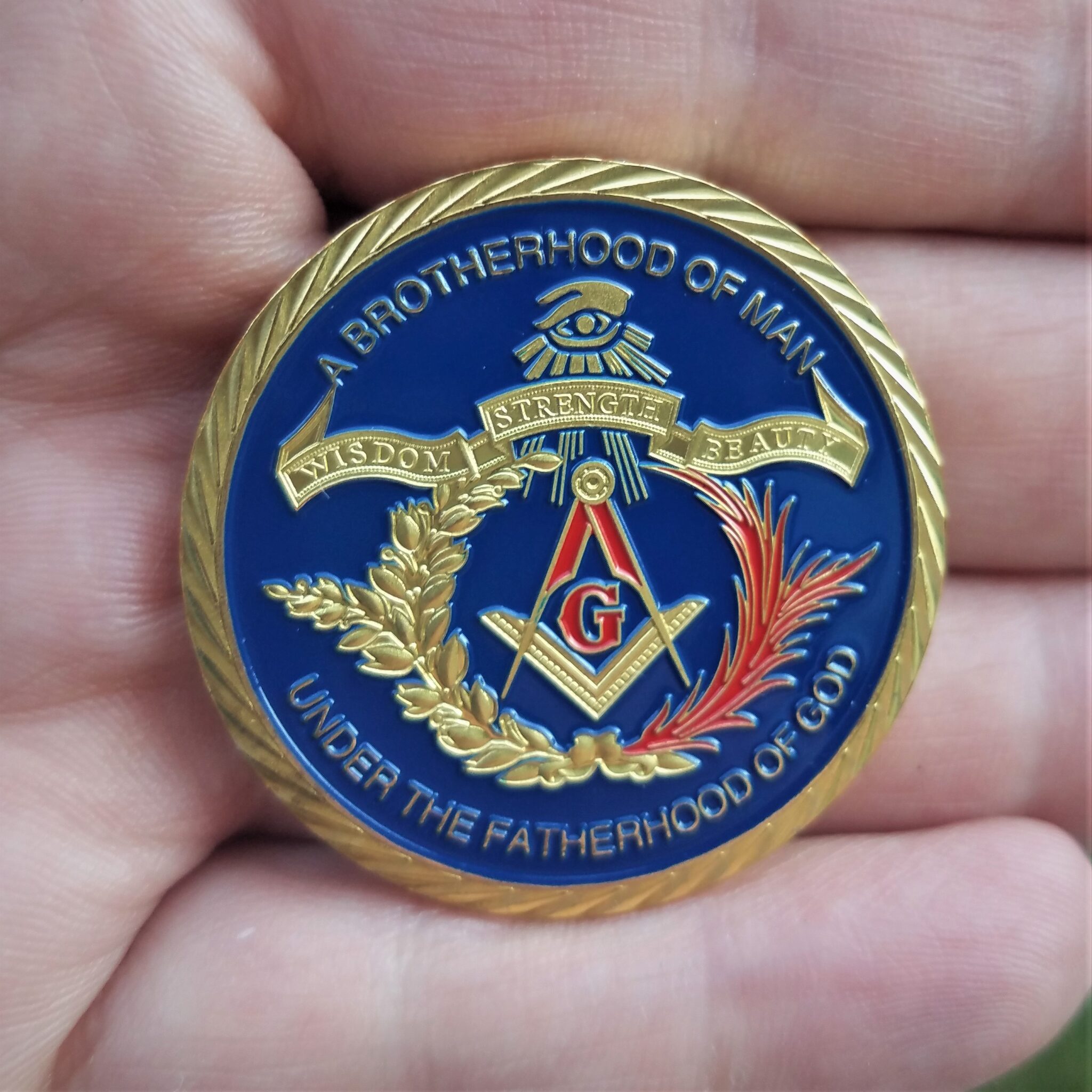 Masonic Medallion for Freemasons 3D Design with Protective Case and ...