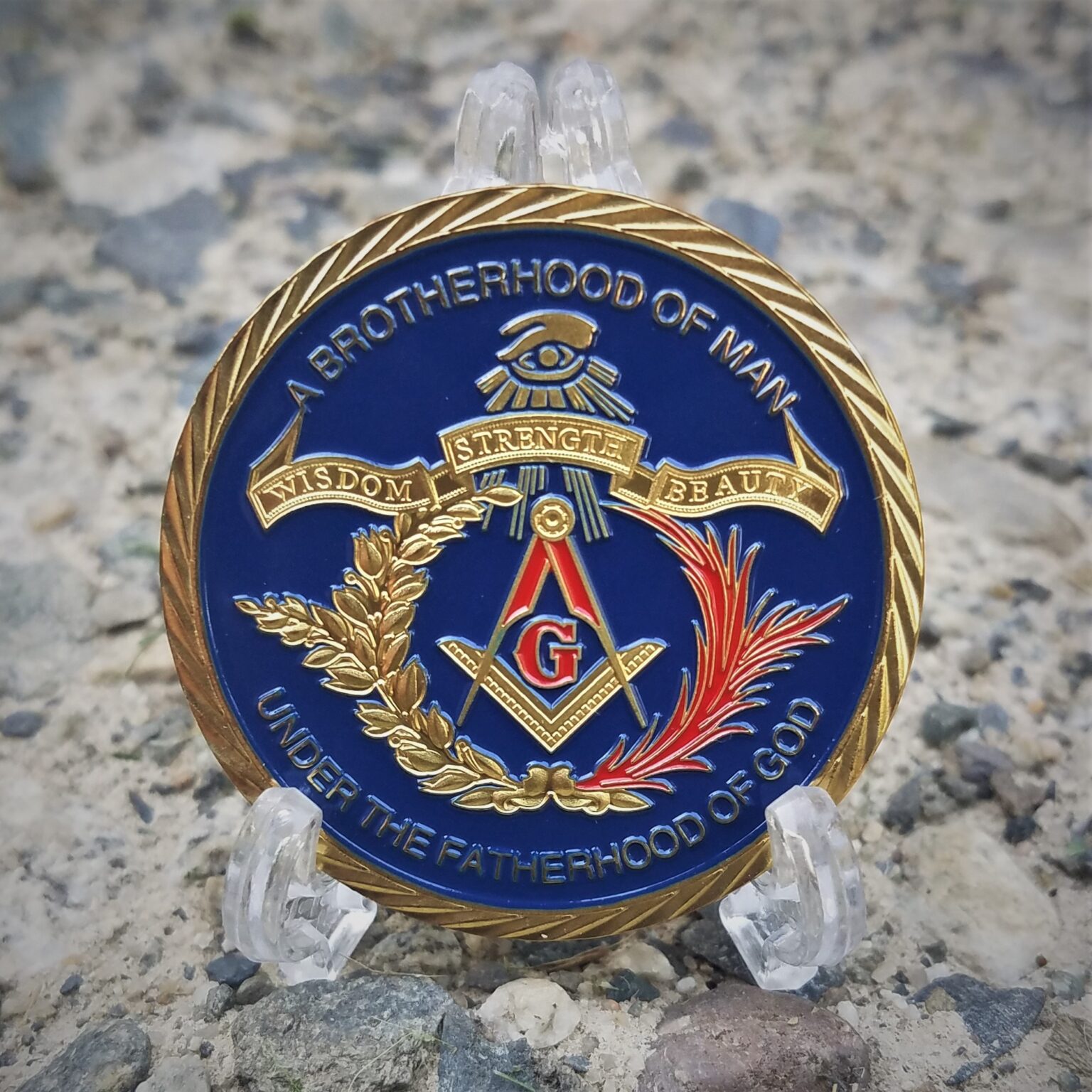 Masonic Medallion for Freemasons 3D Design with Protective Case and ...